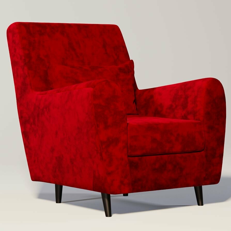 Кресло Легаси фабрика W&B, для отдыха, Плюш 16, Цвет кресла: бордовый