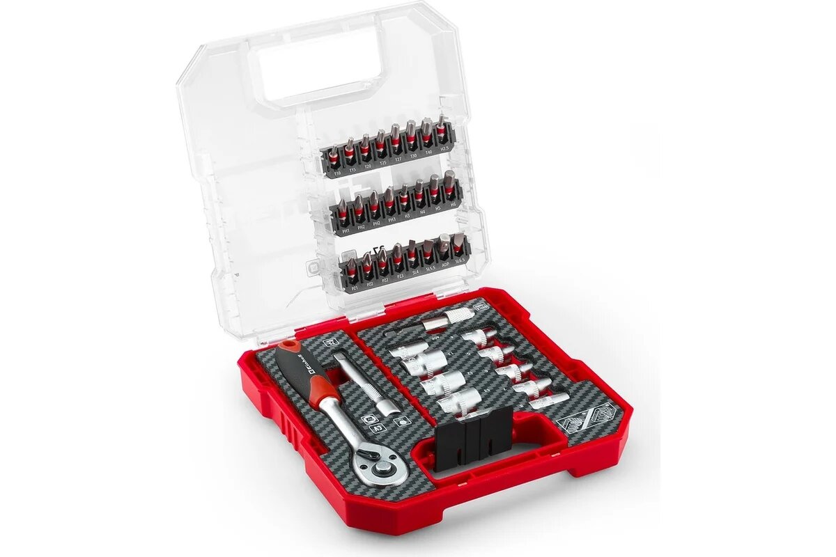 Einhell Набор бит и головок 37 предметов, битодержатель, ключ реверсивный, l-case 109022