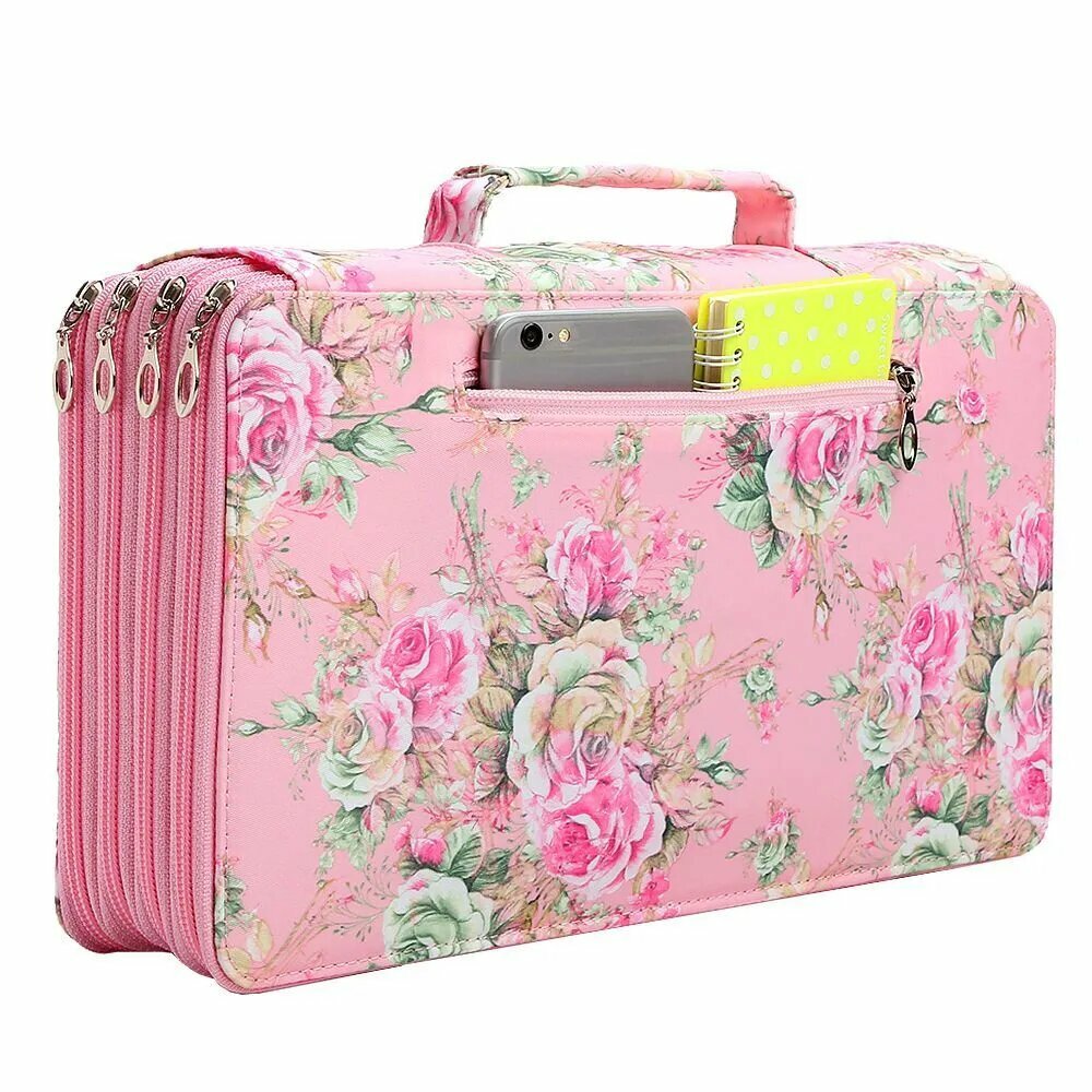 Эстетический школьный пенал DIANNY с 300 слотами для девочек Сумка-органайзер для канцелярских принадлежностей с 4-слойной молнией пеналы