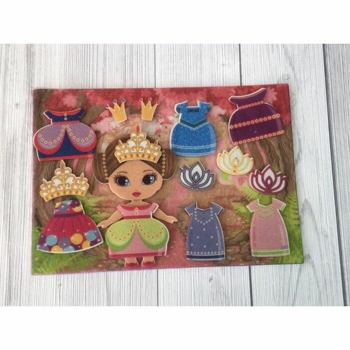 Игра с липучками liplip Маленькая принцесса, с игровым полем, фетр (LIP1158)
