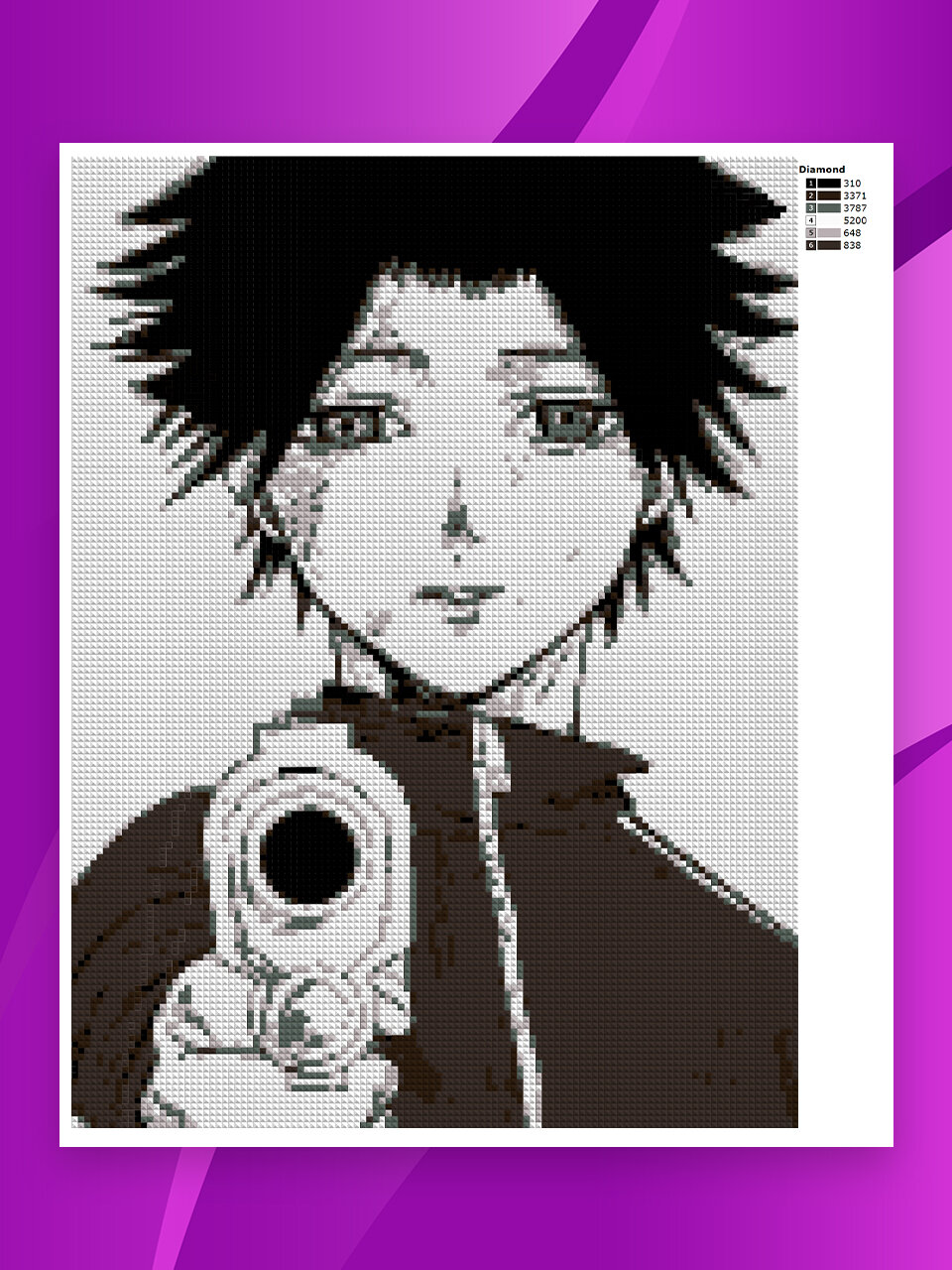 Алмазная мозаика без подрамника - вышивка Распятие шести 30 х 40 см