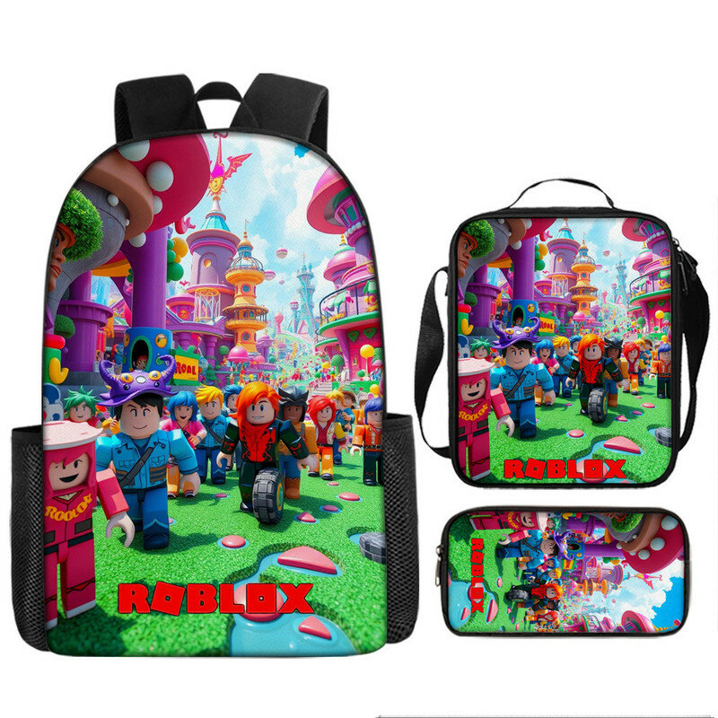 Рюкзак школьный + сумка через плечо + пенал-3 и 1 Сумка школьная мальчика для девочки подарок- Roblox