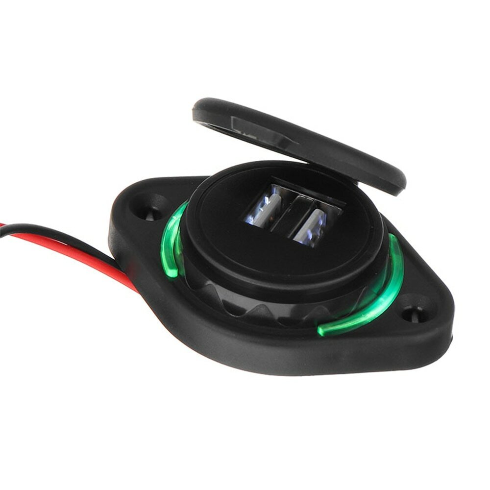 12-24 В 3,1 А двойной USB зарядное устройство розетка адаптер 2 порта USB автомобильное зарядное устройство для телефона панель крепление для автомобиля мотоцикла автомобиля лодочные адаптеры