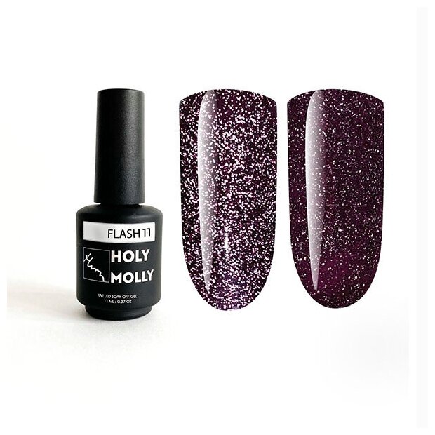 Гель-лак Holy Molly FLASH №11светоотражающий 11 мл