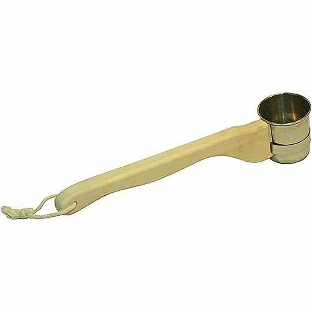 Ковш Суши Веник, нержавеющая сталь, деревянная ручка (малый), 150 мл