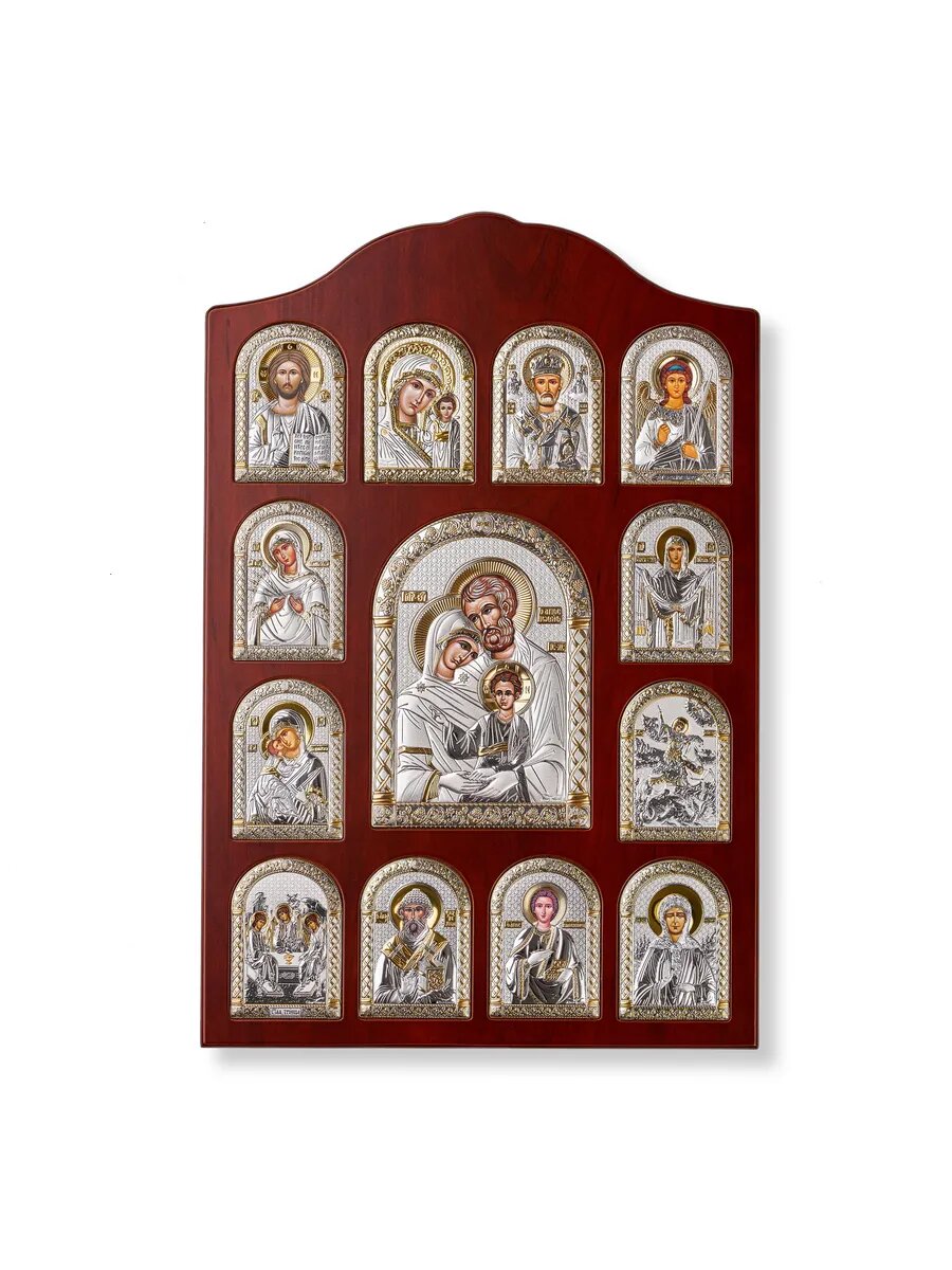Св. Семейство, иконастас, красное дерево 365х550