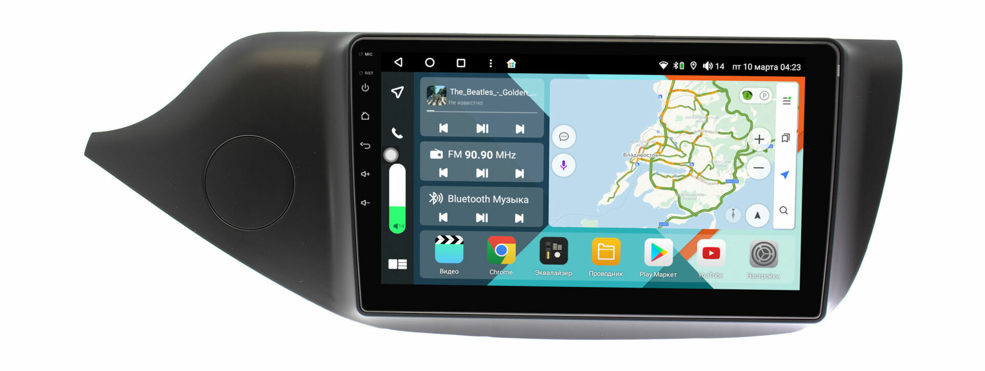 Магнитола Kia Ceed 2012 - 2018 матовая 9 дюймов, 4/64GB, 8 ядер, DSP, 4G, Android 10 / Wide Media