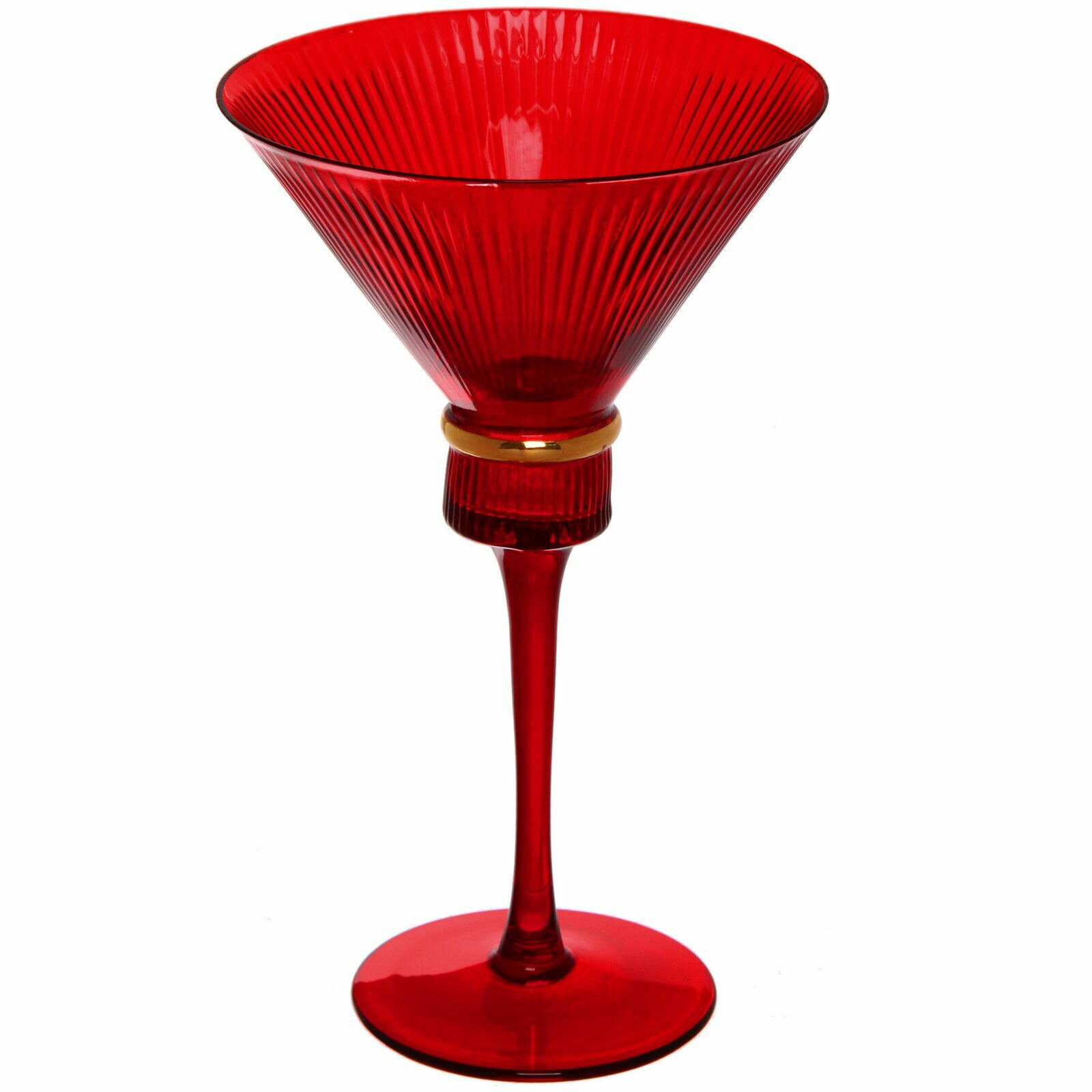 Бокал для мартини 'VIVALDI' 220мл, красный стеклянный, в наборе 6шт