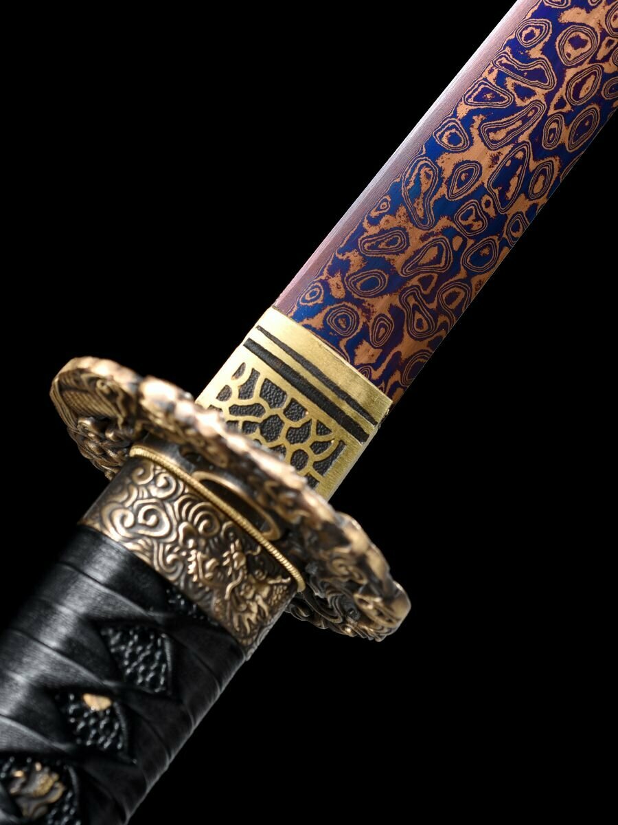 Катана, катана Металлическая, Ценные сувениры, Ручная ковка, ретро, Дамасская сталь,103cm