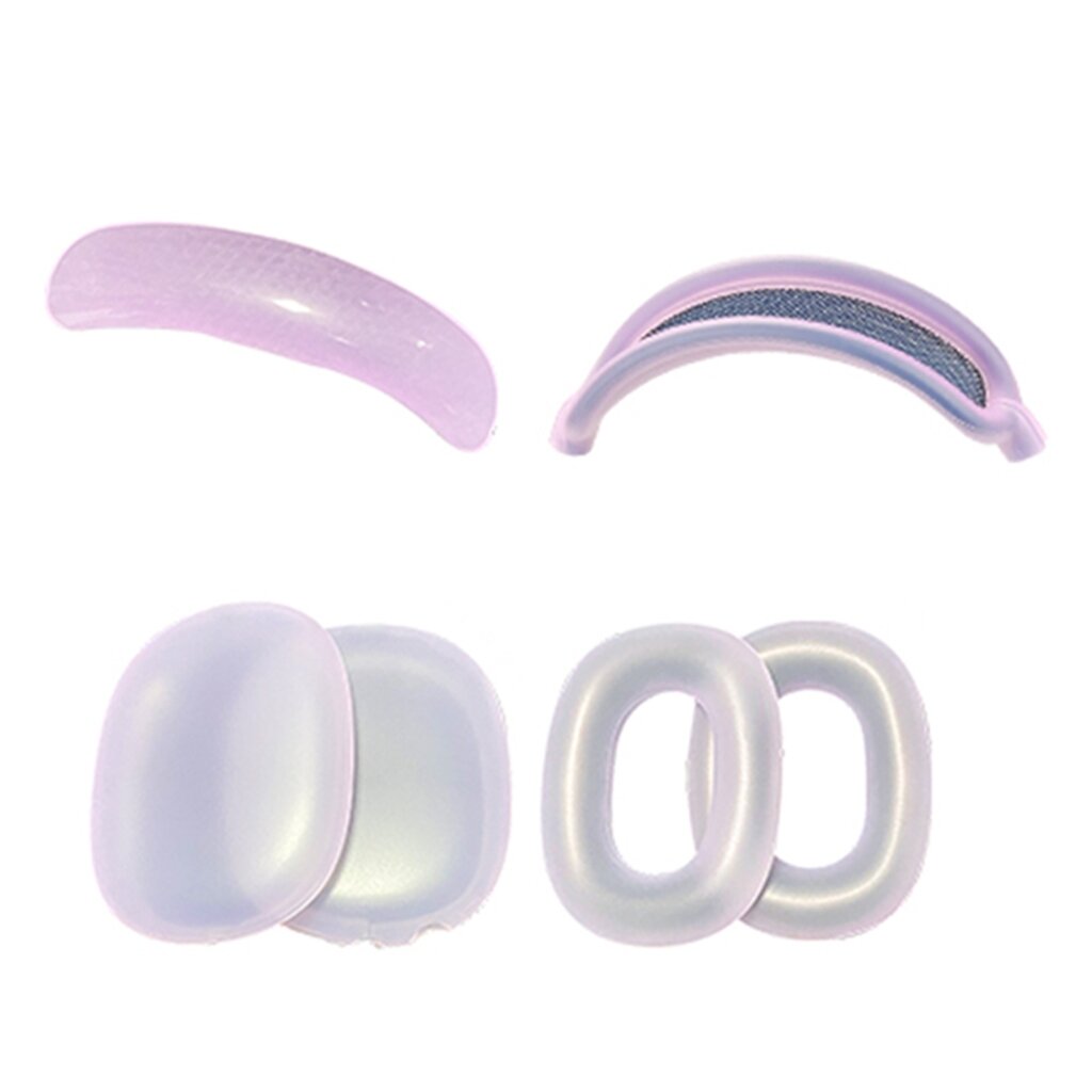 Аксессуары для наушников, Защитный комплект для наушников AirPods Max - прозрачный розовый, 1 набор