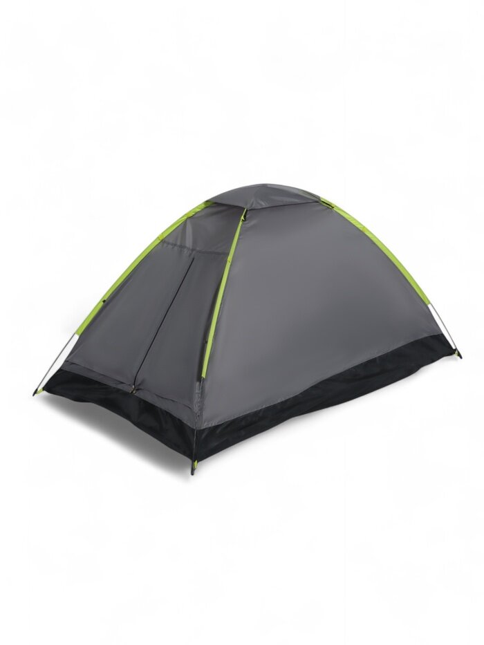 Палатка туристическая 2-местная, 205×150×105 см, автоматическая, трекинговая, однослойная, серая