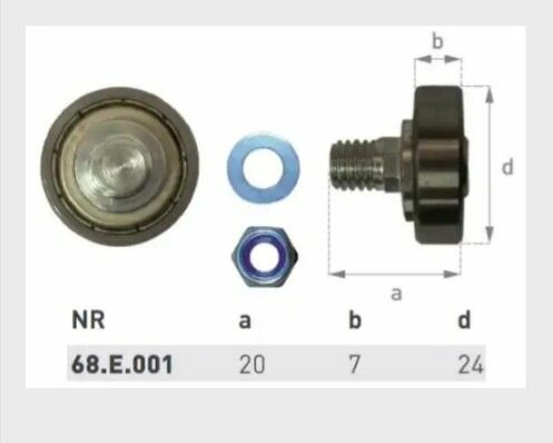 Ролик сдвижной крыши D24mm H7mm / KOGEL, KRONE