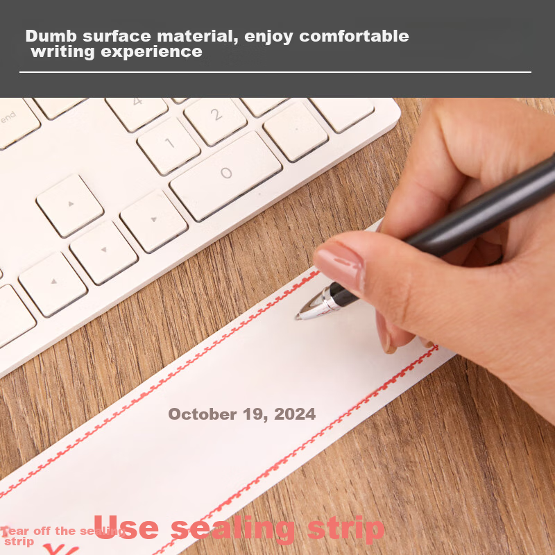 UBR HR File Seal Sticker Bid Document Envelope Seal Sticker Adhesive Seal Sticker 308*50mm 25 Sheets/ Pack 100 Stickers 1822