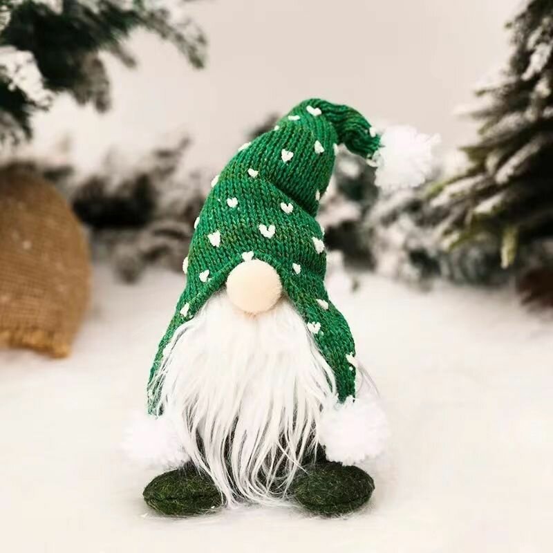 Новогодние гномы ручной работы — мягкие игрушки из фетра с меховой бородой для украшения дома и ёлки, подарок!