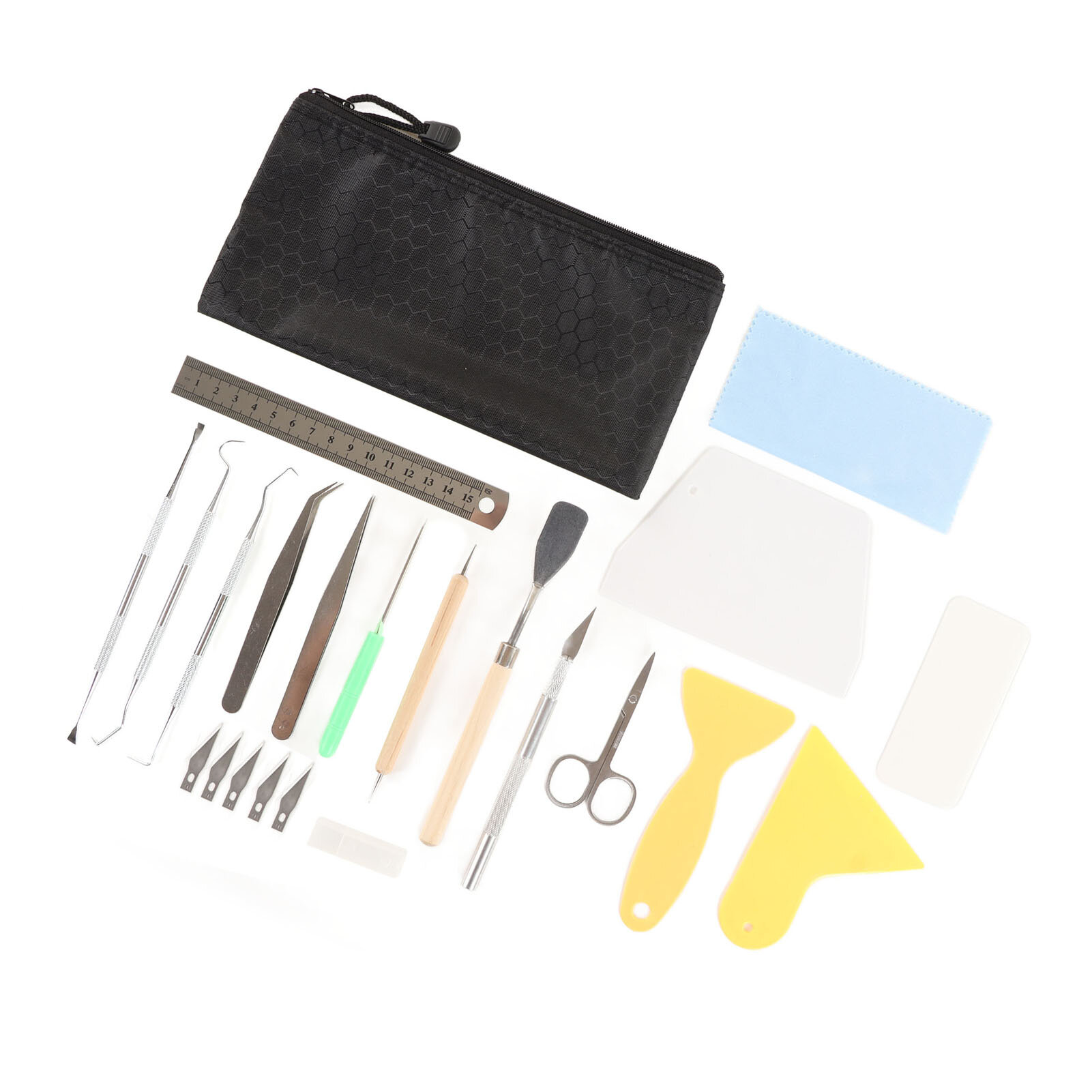 Виниловый набор для прополки, 22 шт, практичная линейка, ручка для резьбы, ножницы, пинцет, крючок для вязания, виниловые аксессуары для рукоделия