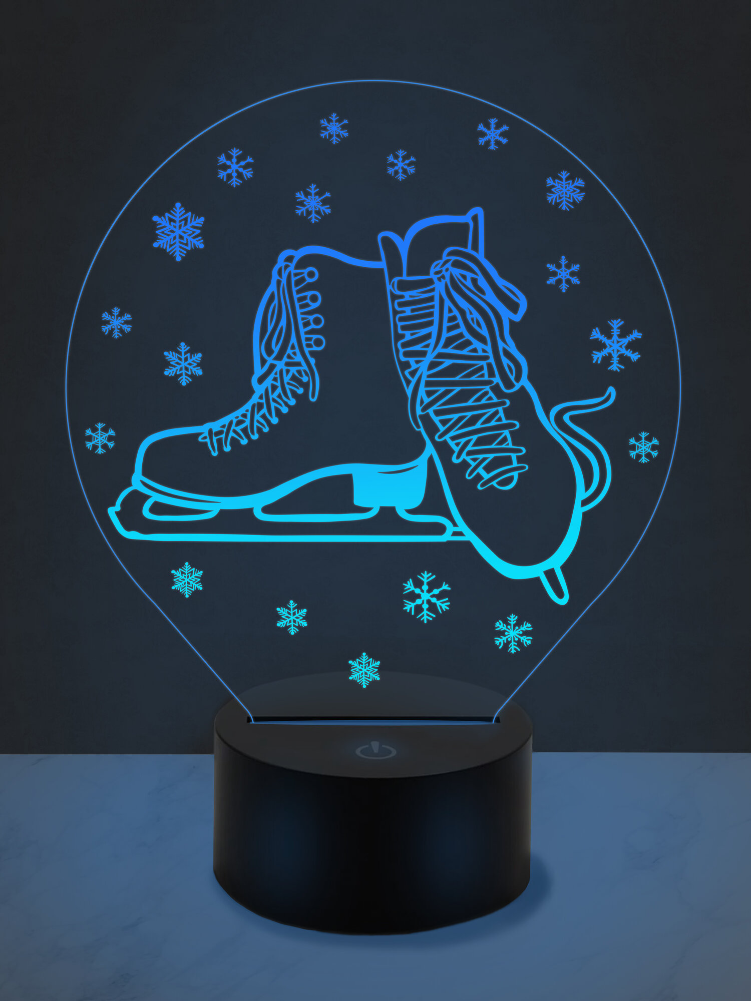 "Фигурное катание" ночник, ночная лампа, 3Д светильник