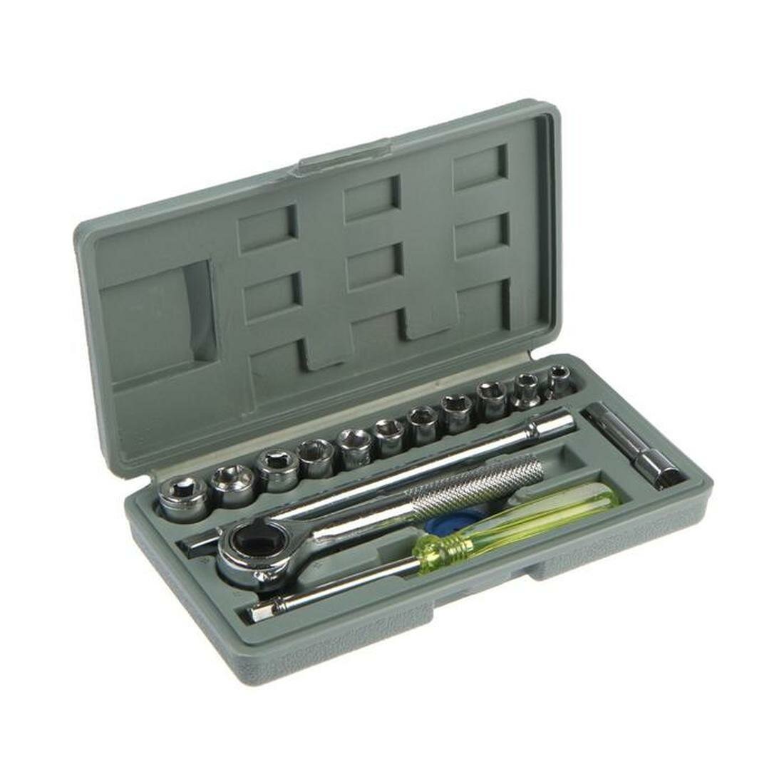Набор инструментов в кейсе тундра, универсальный, 1/4", 16 предметов