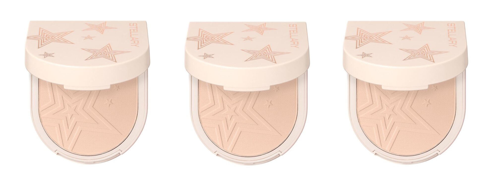Пудра STELLARY компактная сатиновая Compact satin powder, тон 02 Слоновая кость, 7 гр - 3 штуки