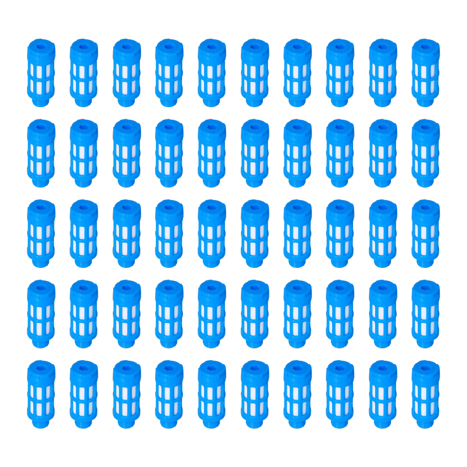 Пластиковый пневматический глушитель, регулятор расхода воздуха, выхлопная система, глушитель, фитинг для компрессора, синий, 50 шт. PSU‑01