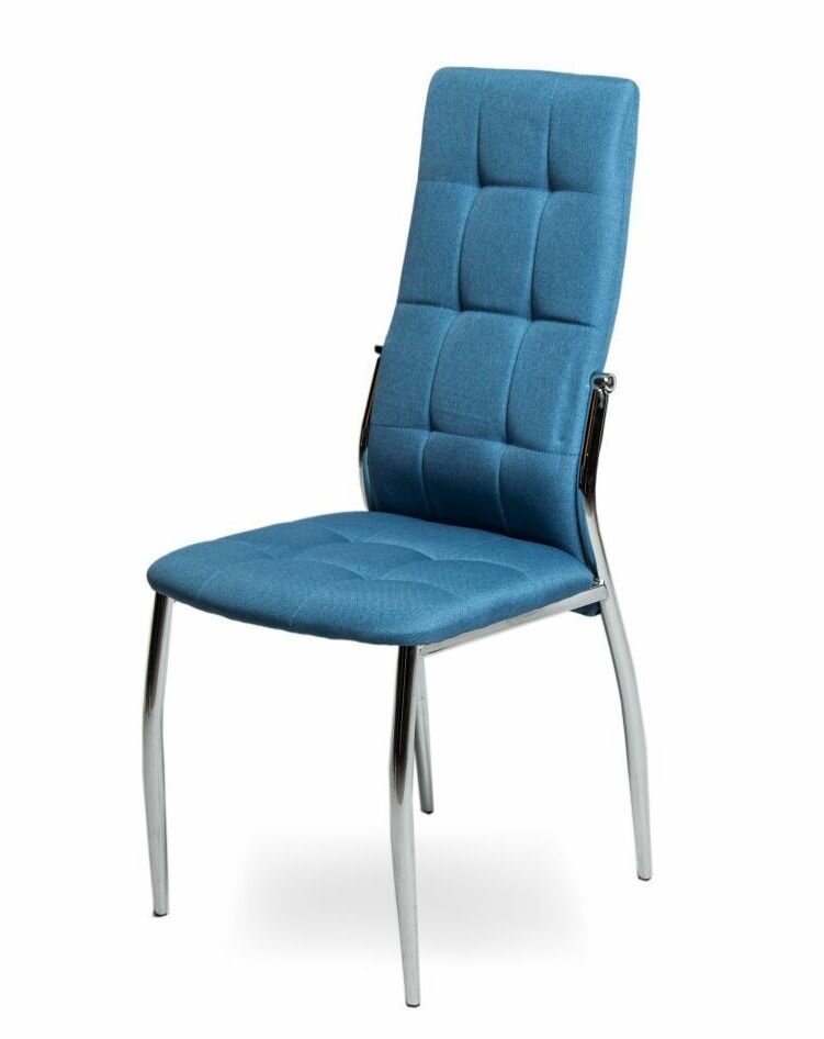 Стул B-trade LH-68 ткань BLUE(G028-30)/CHROME Размеры: Высота 1000мм Глубина 550мм Ширина 450мм