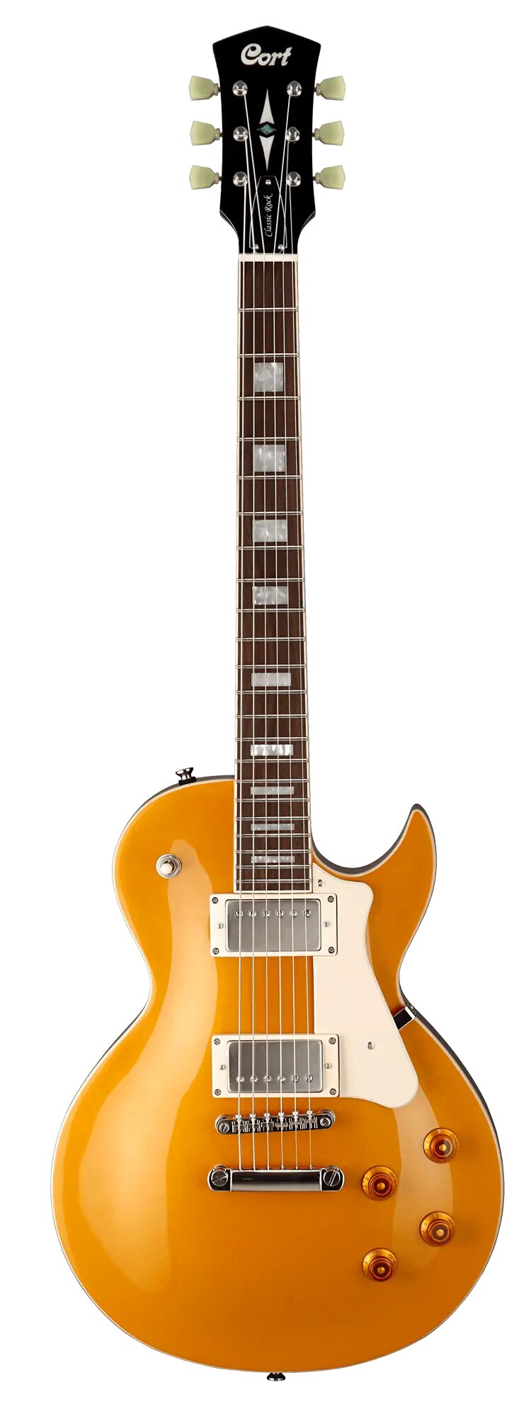 Электрогитара для начинающих и профессионалов шестиструнная CR200 Les Paul HH Gold Top, музыкальный инструмент