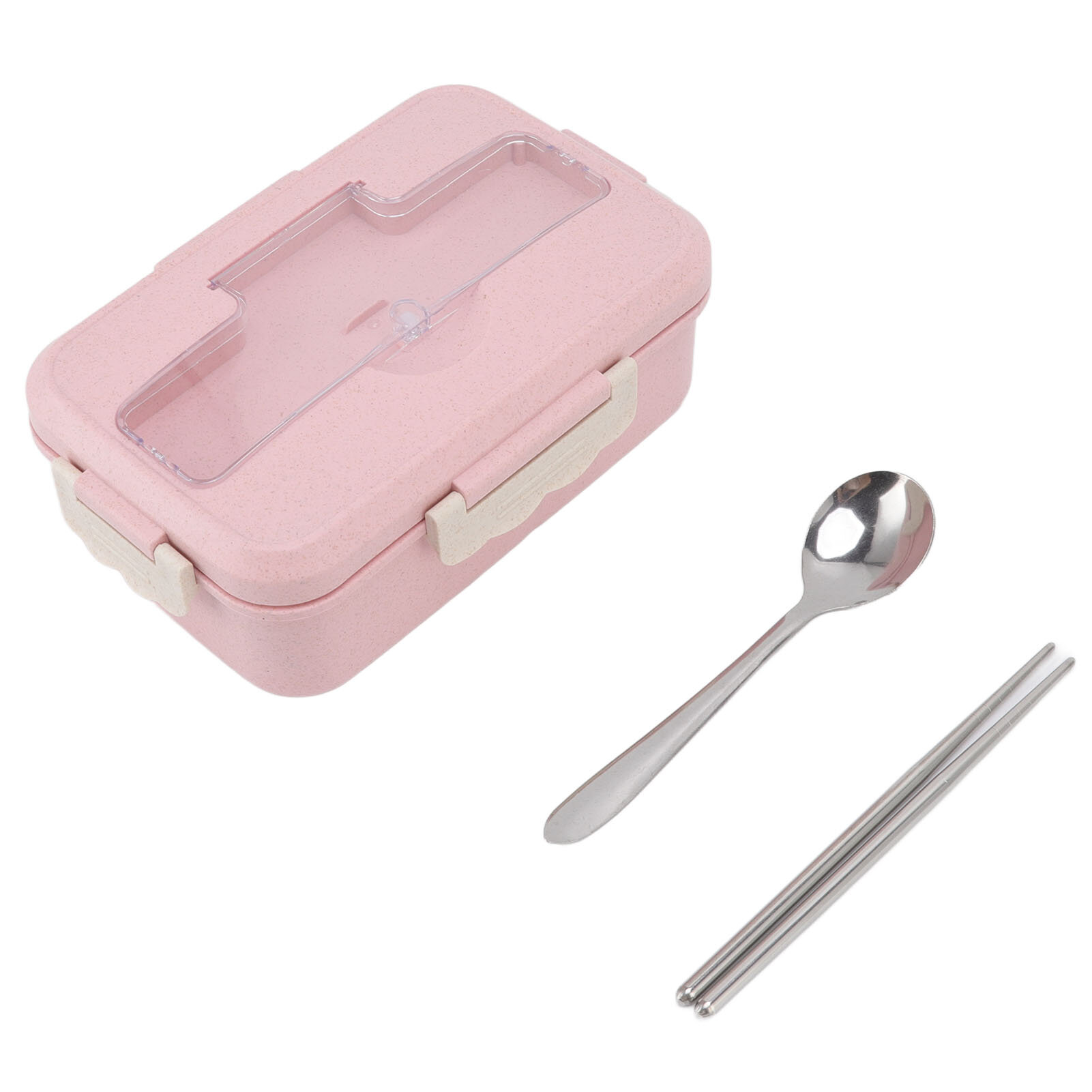 Bento Box Thermal Lunch with Spoon and Chopsticks for Adults Kids Students(Nordic Pink Tableware )