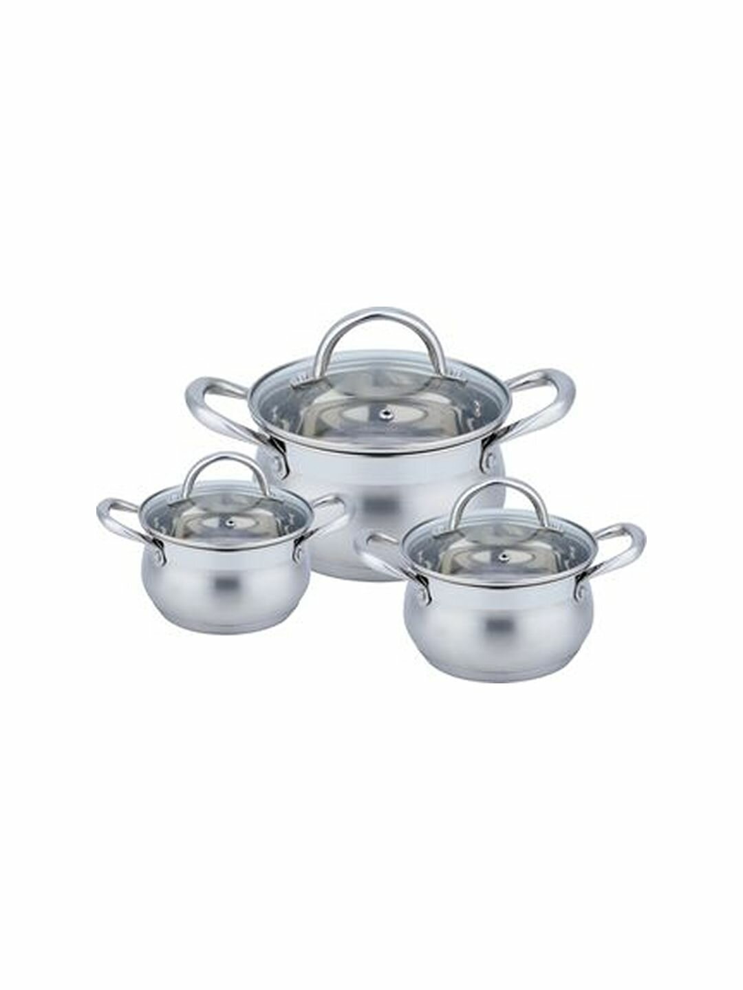 Набор посуды 3пр(1,9л;2,6л;6,1л) PREMIUM ст/кр, мет/руч, капс. дно, инд (нержавейка)