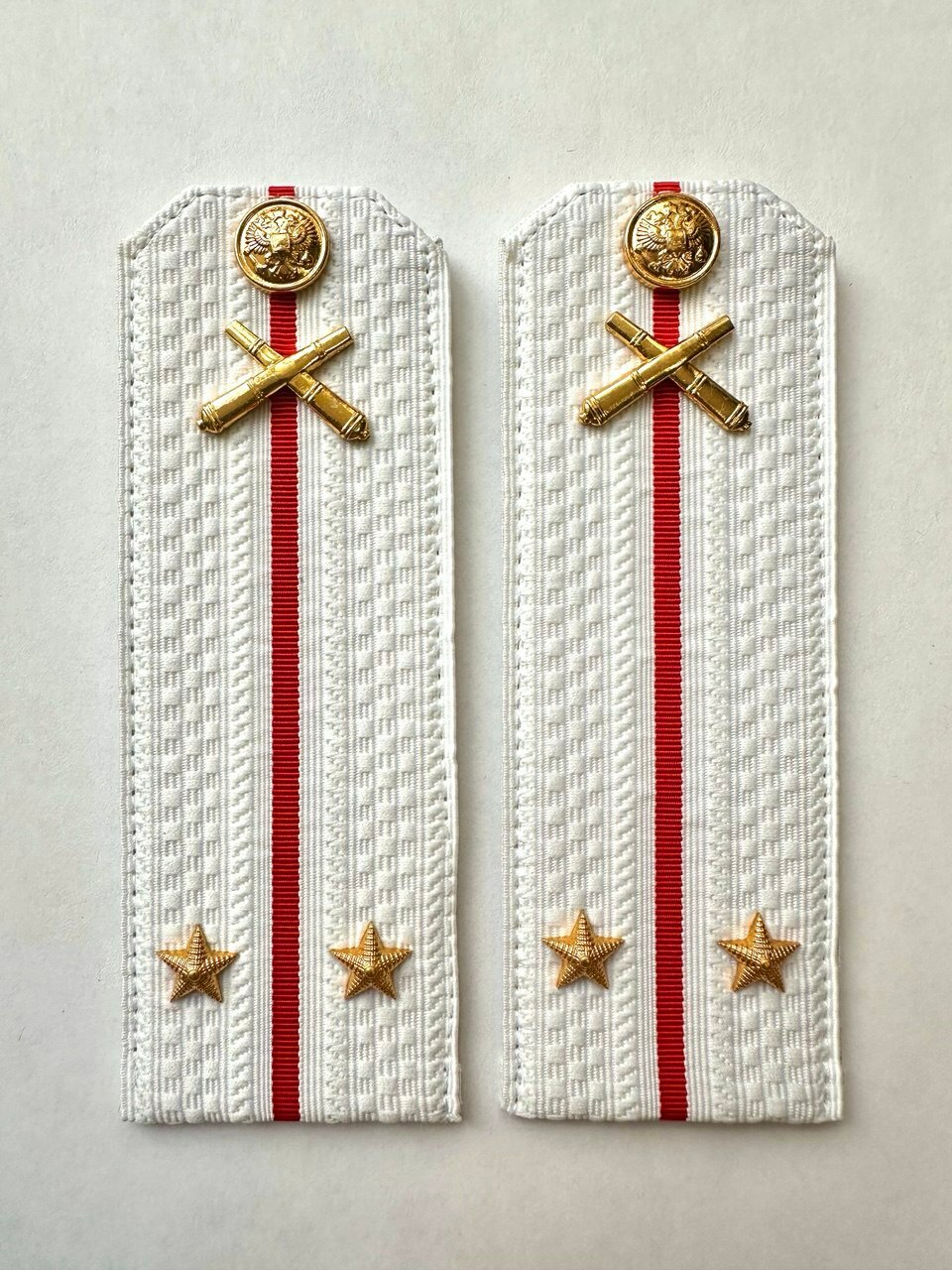 Погоны Мо РВиА белые звание Лейтенант Картон