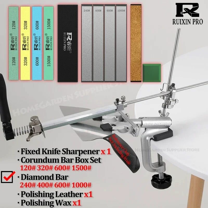RUIXIN Pro RX009 2023 Новая точилка для ножей с фиксированным углом, полный набор кухонных аксессуаров, инструментов