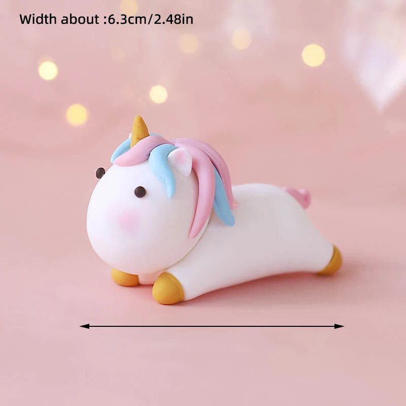 Белый единорог торт топпер Unicorn4
