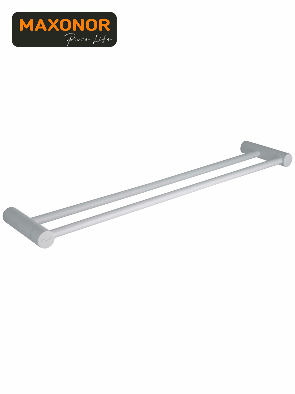 Держатель для полотенец в ванную Maxonor SHADE PL1709-2-8 белый матовый Латунь