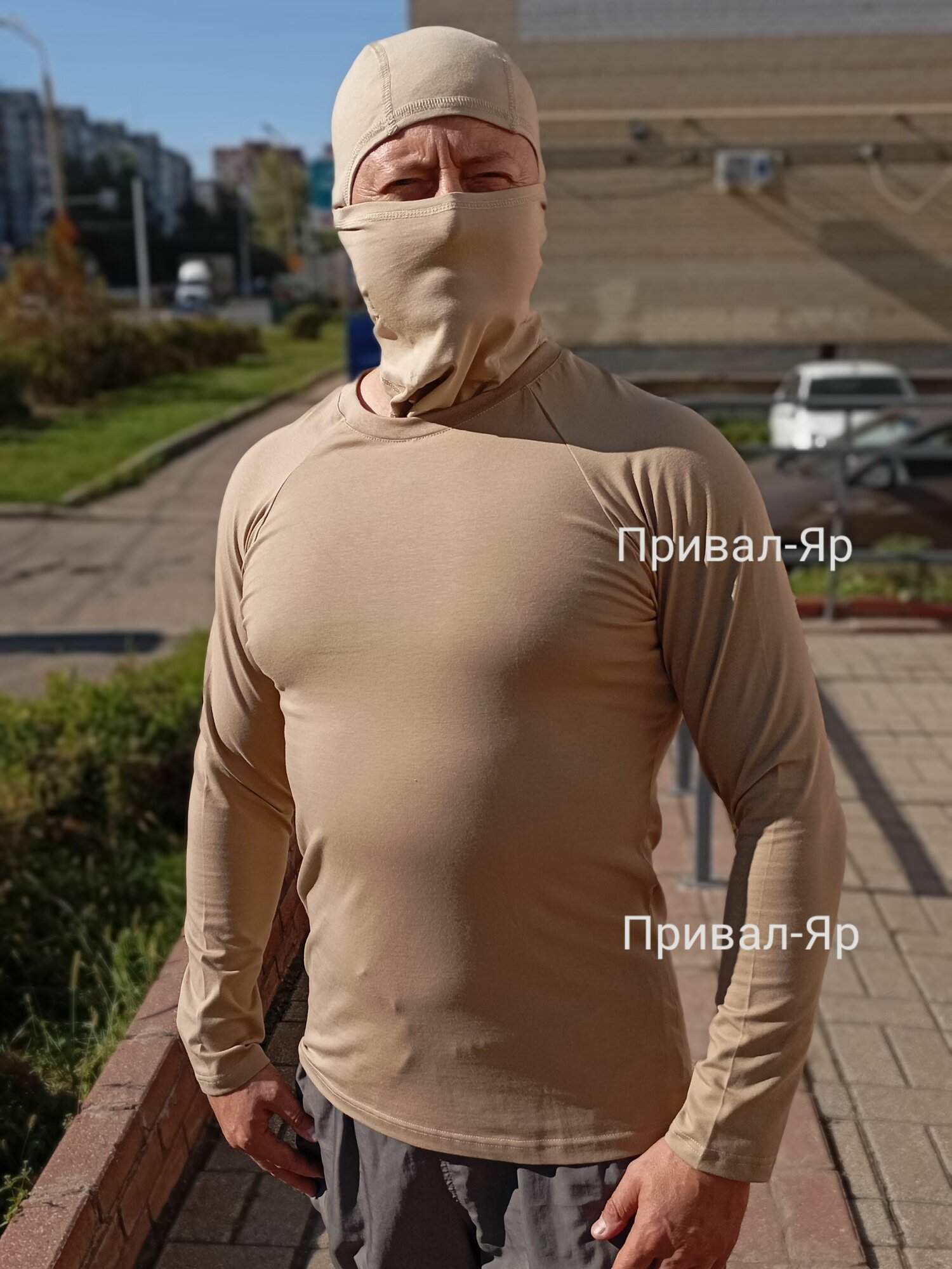 Лонгслив Гюрза Барс бежевый