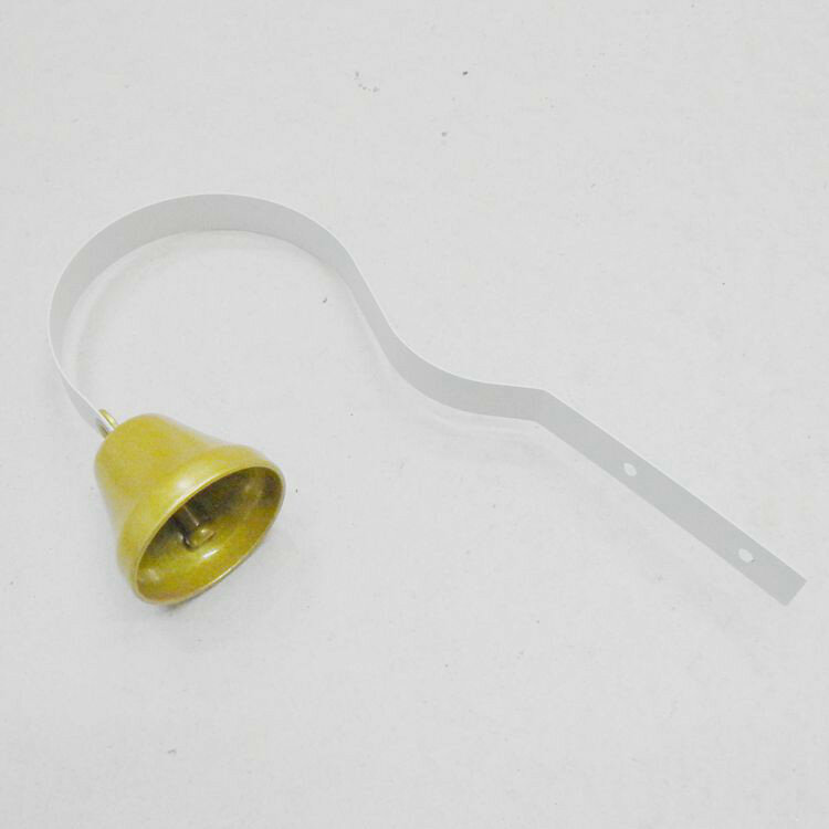 Pet dog bell with copper sound and iron material for obedience training and recall, white