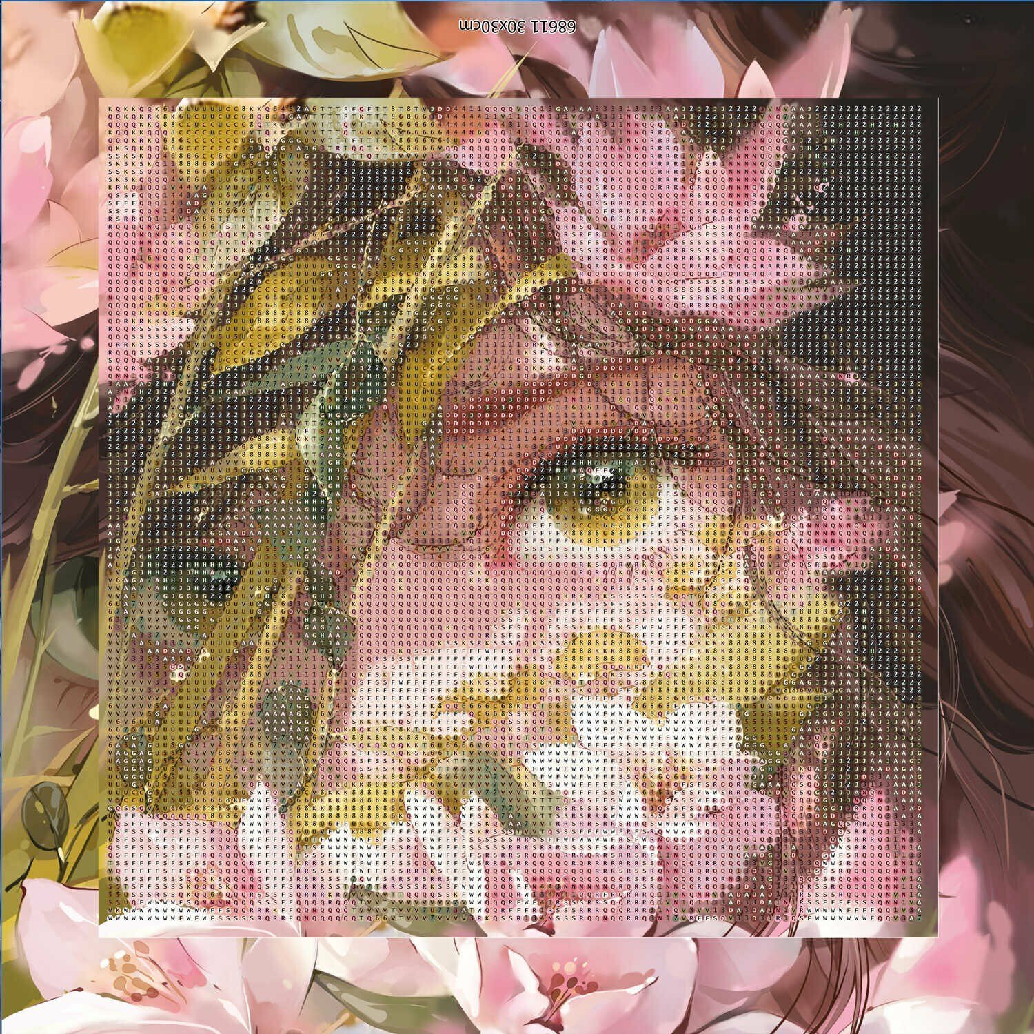 Алмазная мозаика "Девушка в магнолиях" 30*30 см