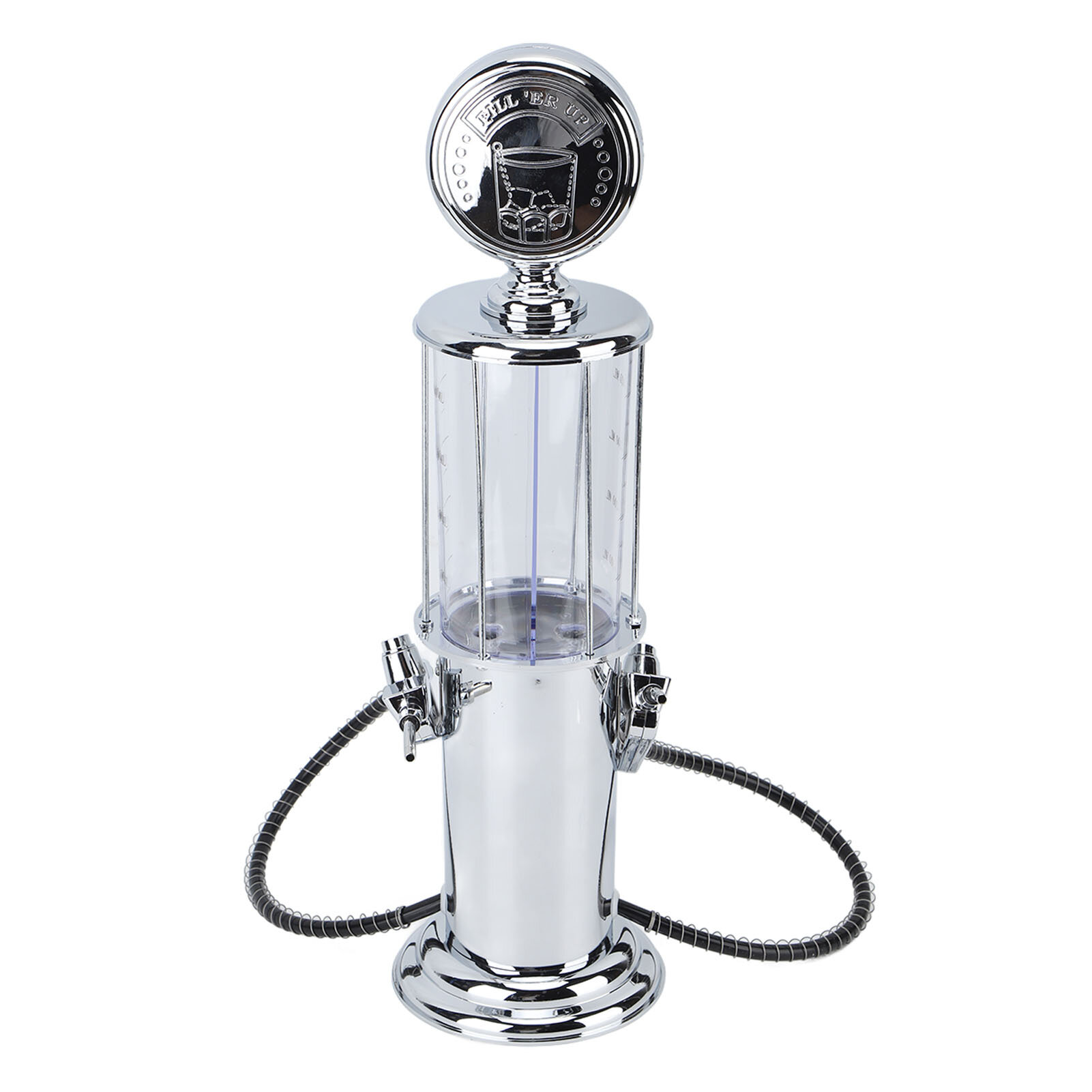 Инновационный диспенсер для пива и напитков в форме заправочной станции с двойным соплом