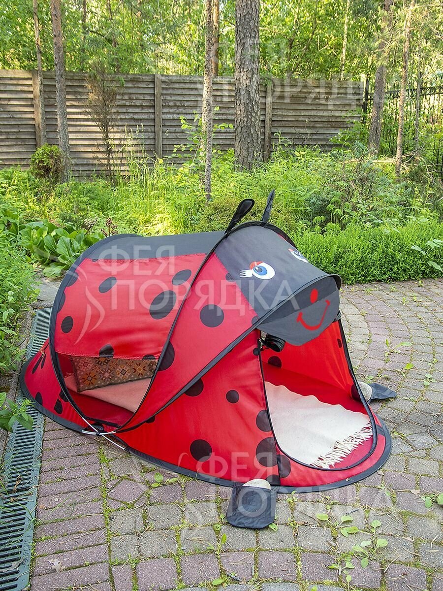 Детский игровой домик-палатка для мальчиков и девочек CT-125 "Божья коровка" 182*96*76cм ФЕЯ порядка