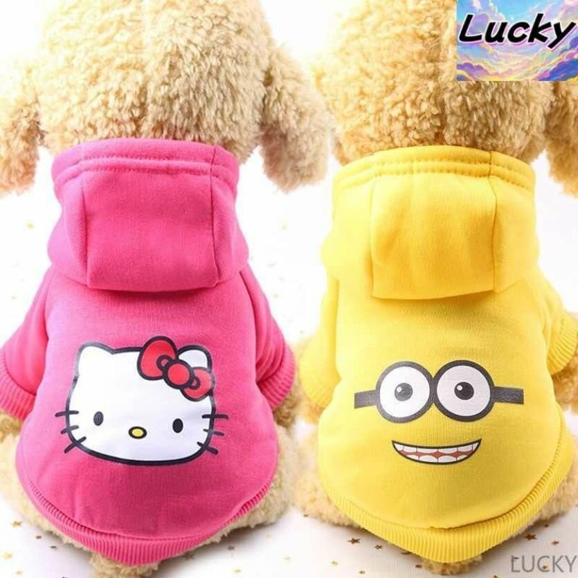 Стильные всесезонные толстовки и пальто для миниатюрных собак, включая чихуахуа и йорков, с эксклюзивными принтами по мотивам популярных мультфильмов в дизайне плюшевого мишки