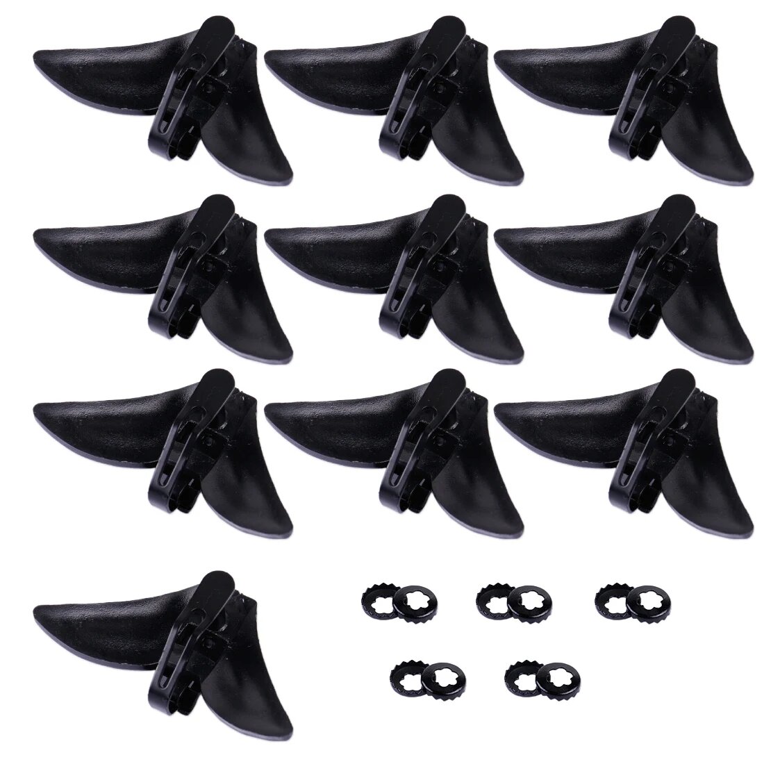 Пластиковые треугольные зажимы для галстуков LETAOSK черные белые Черный, черный