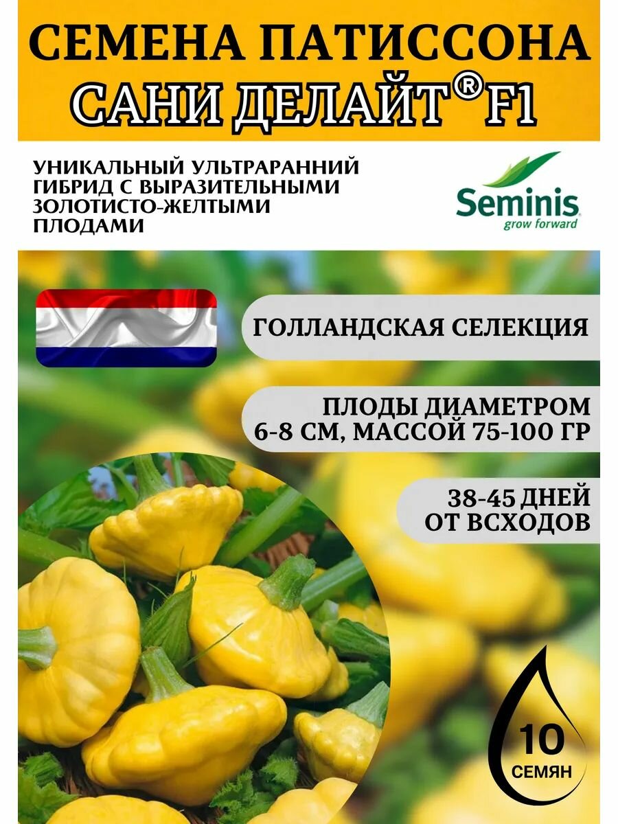 Семена патиссона Сани Делайт F1 10 шт