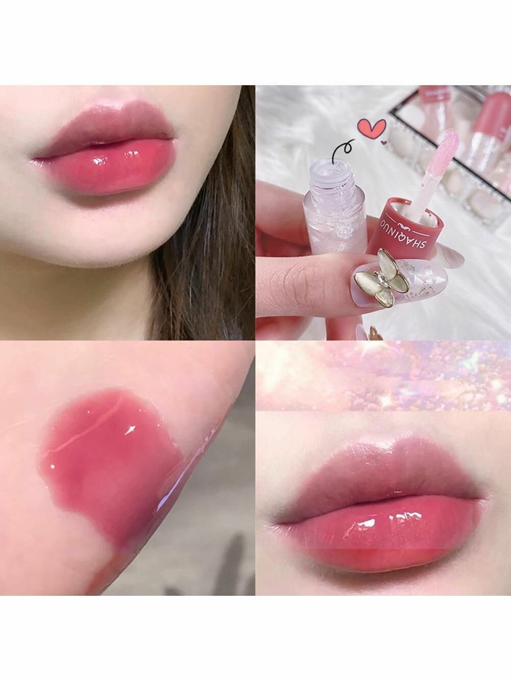 Блеск для губ набор; шиммер и плампер для губ с эффектом увеличения; подарочный набор блесков