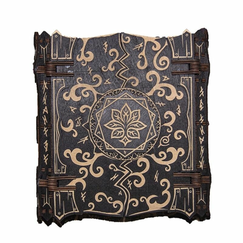 Деревянный ретро-ящик для хранения волшебных книг