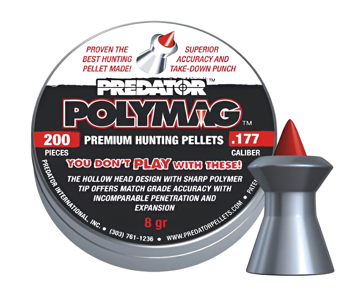 Пули JSB "Predator Polymag", для пневматики, 4,5 мм, 0.52 гр, 200 шт.