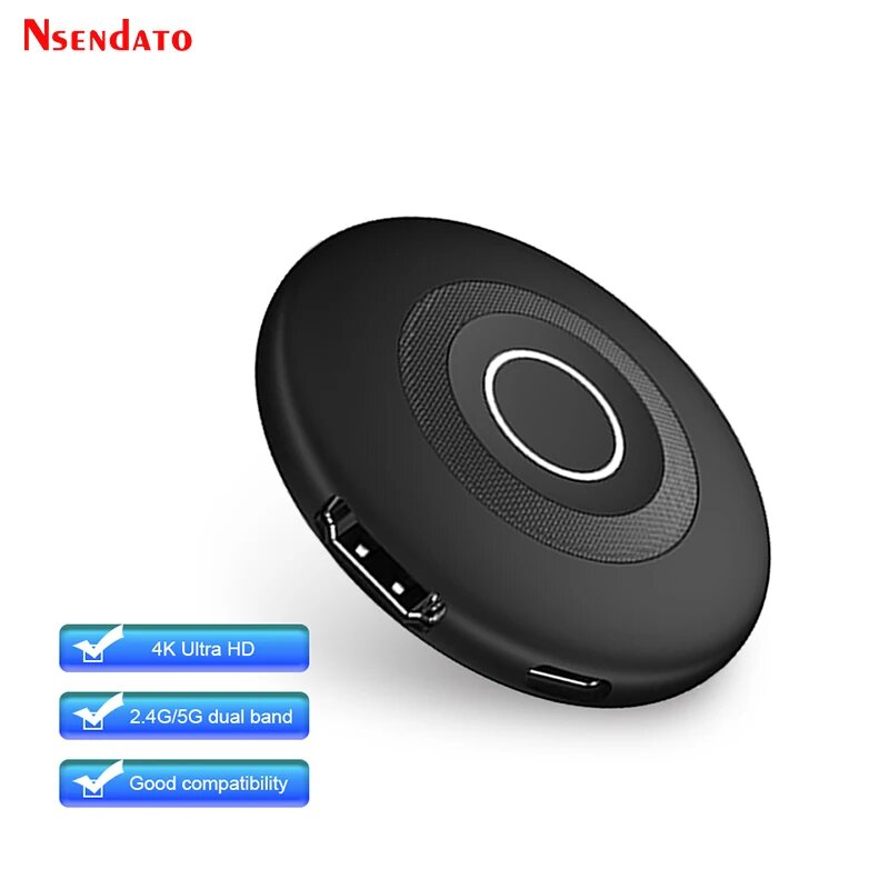 Беспроводной адаптер Wi-Fi Nsendato 2.4G/5G 4K HDMI с коробкой