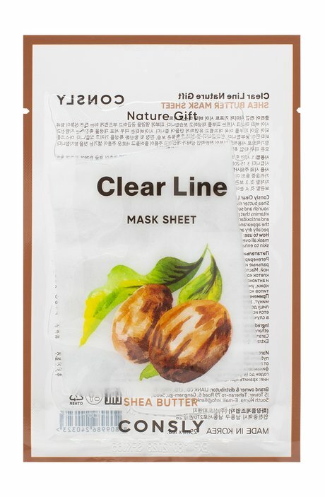 Consly Nature Gift Clear Line Shea Butter Mask Sheet Питательная тканевая маска для лица с маслом ши 25мл