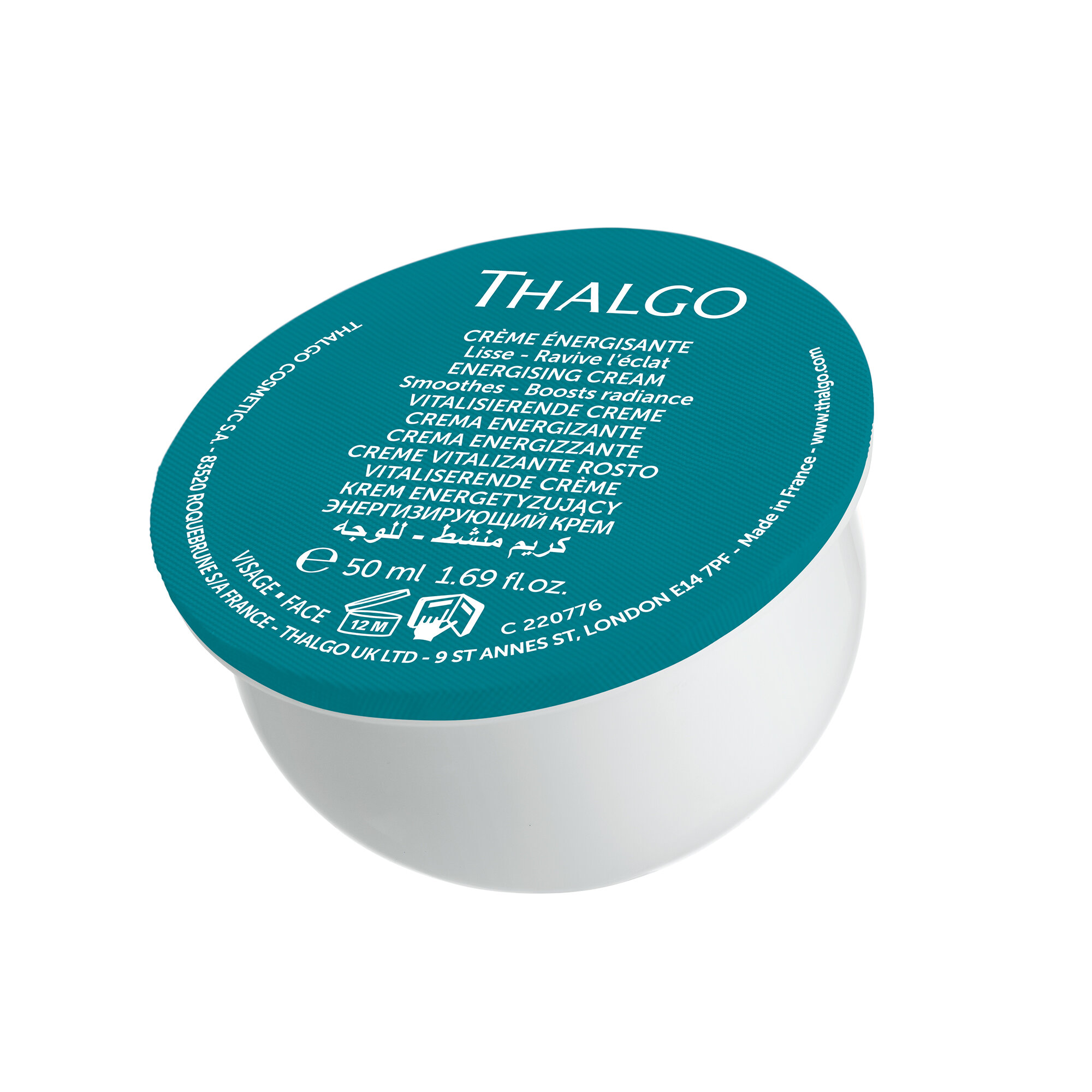 Энергизирующий крем Thalgo Spiruline Boost для сияния и коррекции морщин (сменный блок) 50 мл