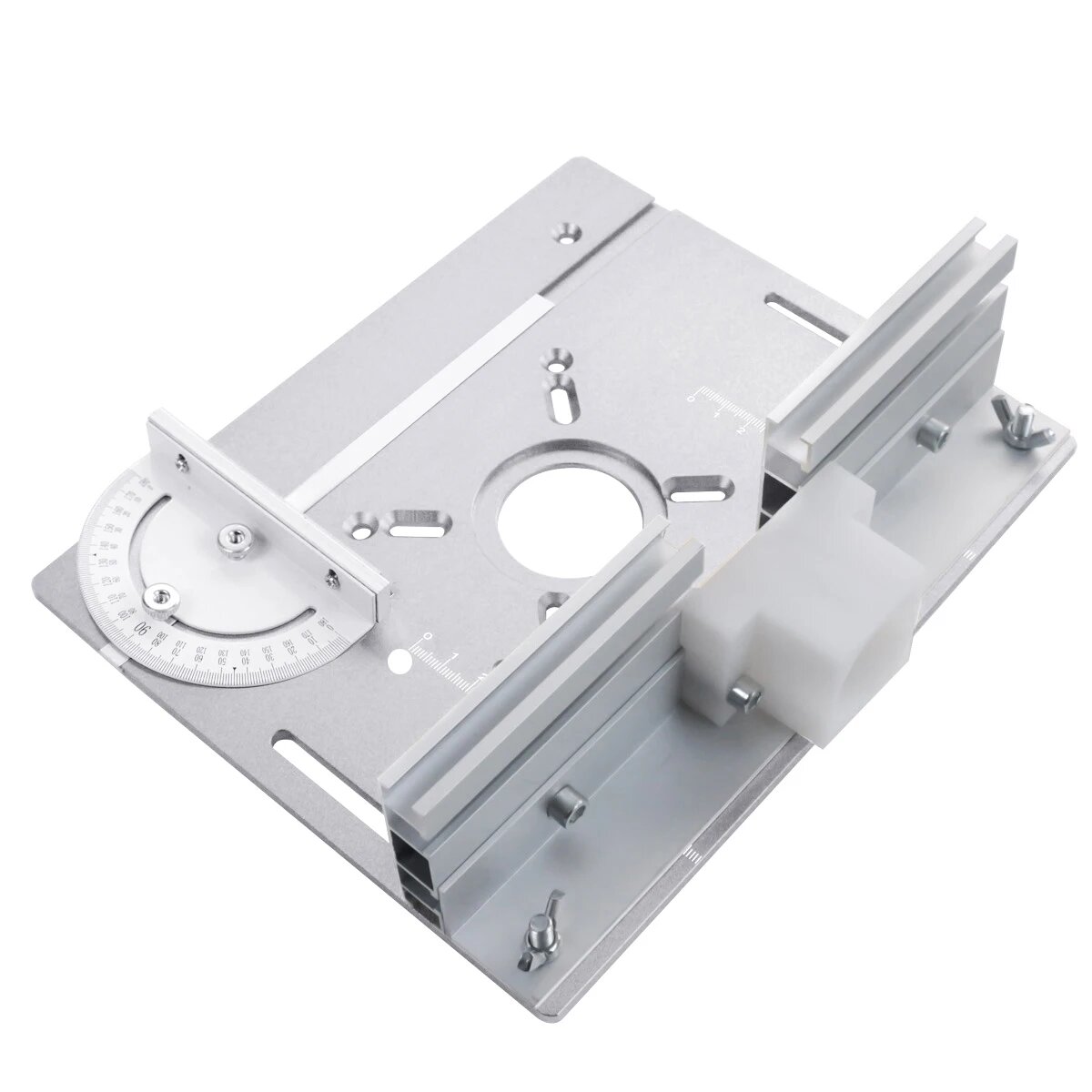 Вставная пластина стола фрезерного станка Многофункциональный гравировальный стол для обрезки, алюминиевая вставная пластина Деревообрабатывающие скамейки Фрезерная откидная пластина