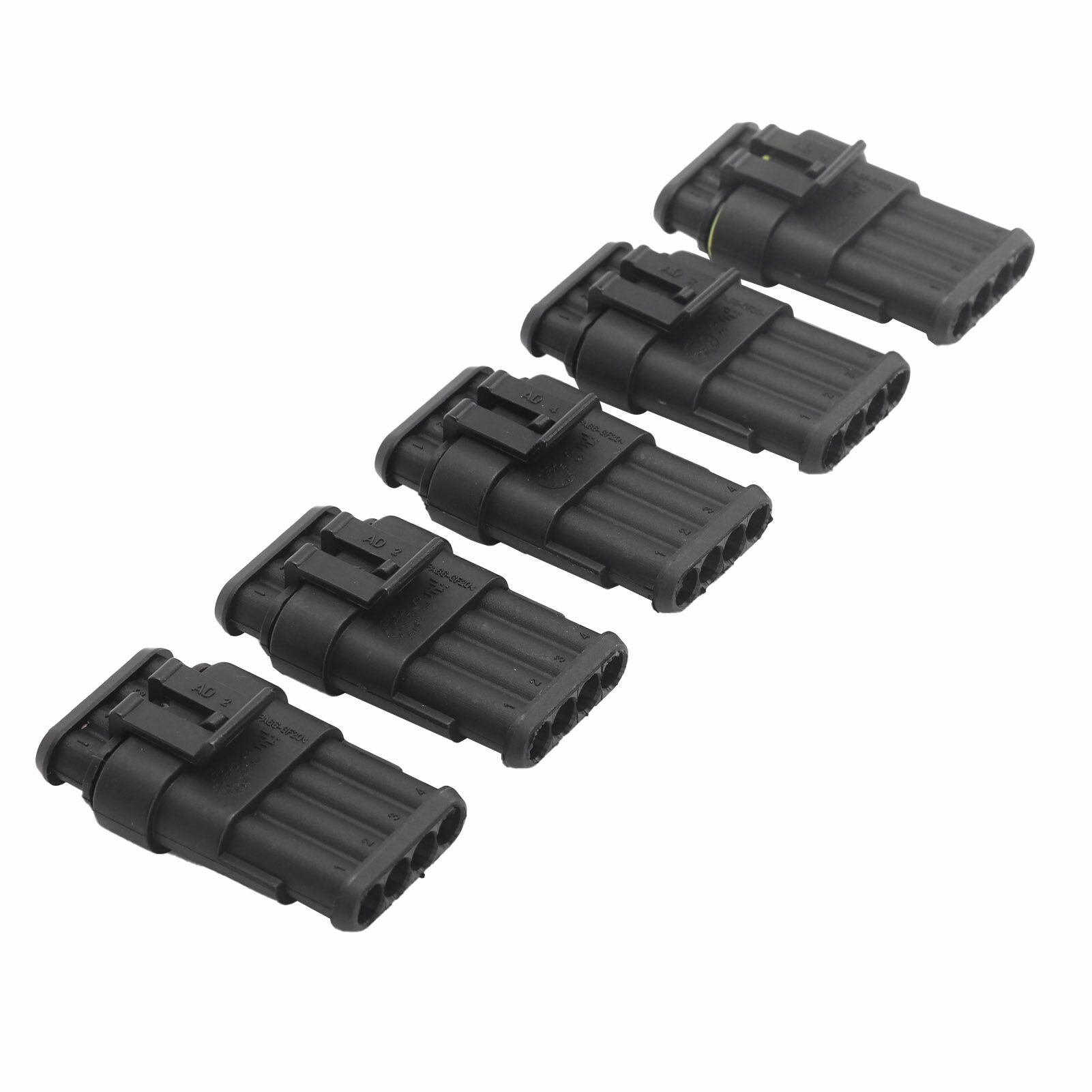 5 шт. 4-контактный разъем электрического провода, водонепроницаемая, герметичная вилка для автомобилей, грузовиков, мотоциклов, лодок