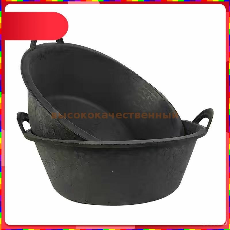 Удобная кормушка для лошадей из прочного гибкого пластика с двумя ручками практичное и надёжное решение для кормления