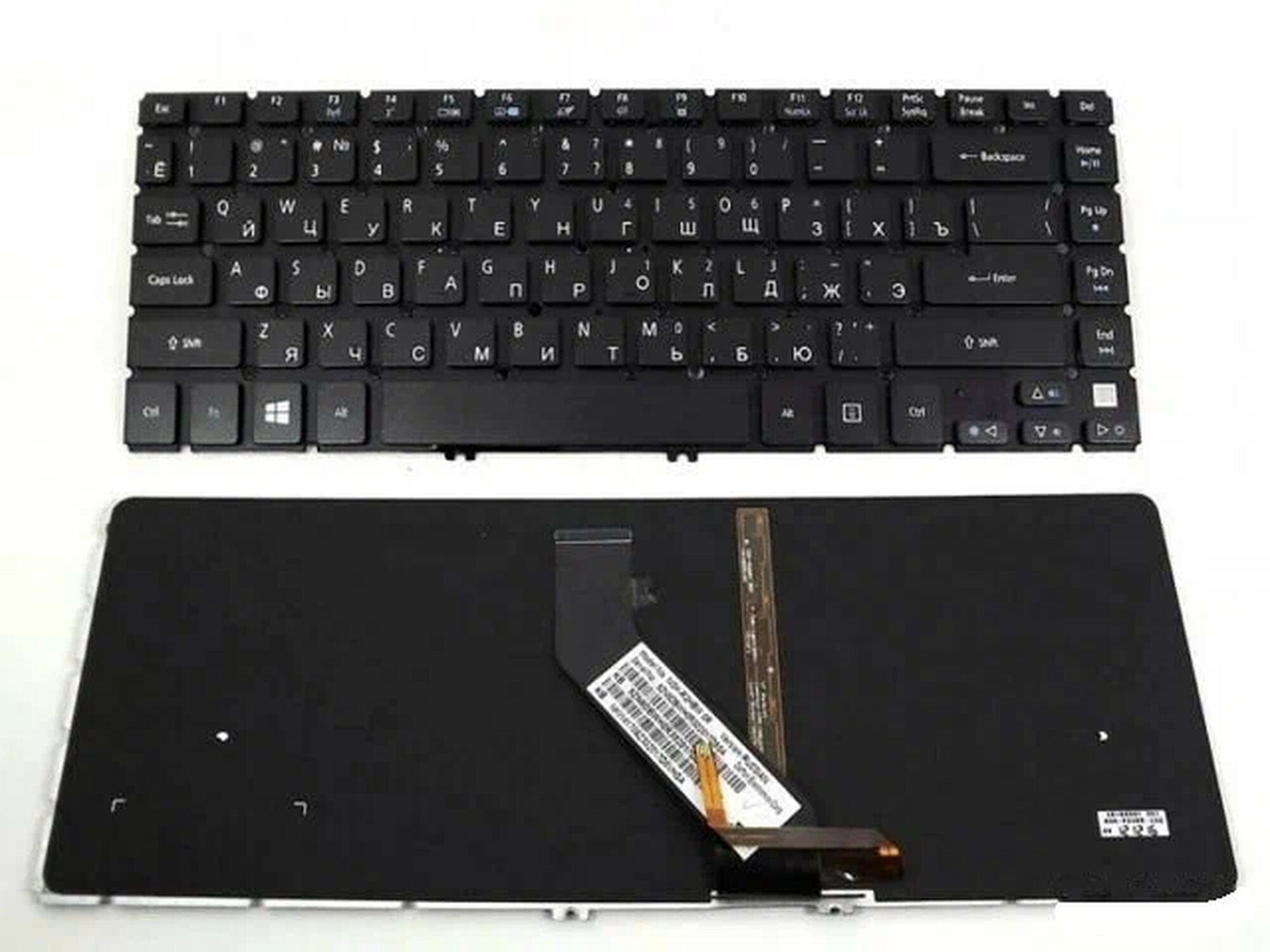 Клавиатура для ноутбука Acer Aspire V5-431, R3-471TG черная, с подсветкой