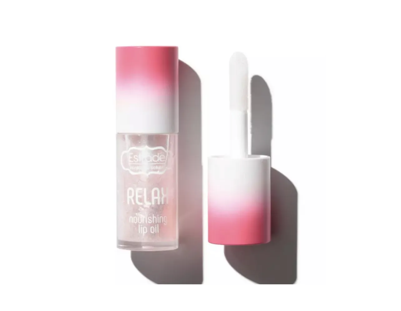 Масло для губ Estrade "RELAX" 508 мерцающий розовый, для всех типов кожи, увлажнение